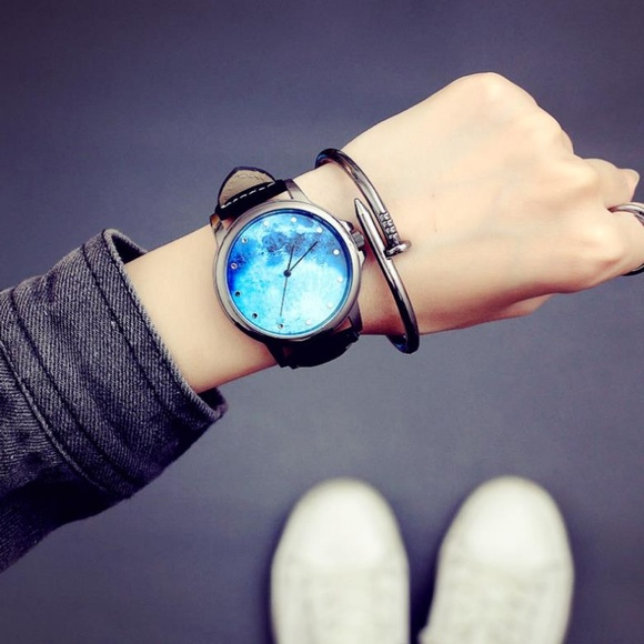 24hours | Accessories | New Unisex Casual Universe Star Quartz Watch ...